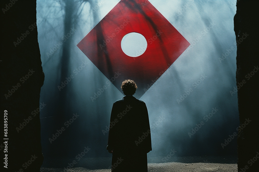 An abstract representation resembling an arcane allegory, combining ...