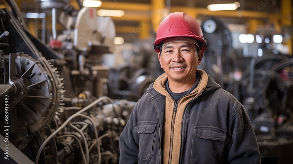 Native American indigenous mechanical engineer working on Industry ...