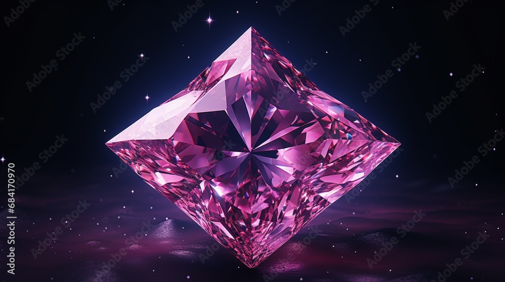 A high-resolution 8K photograph of the Pink Star Diamond, showcasing ...