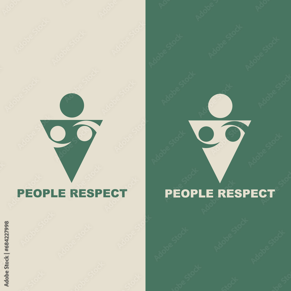 Logo Design People respect. human good service icon symbol, analysis ...