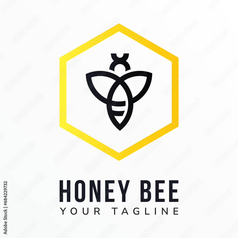 Modern Honey bee logo design, modern honey bees with modern and elegant ...