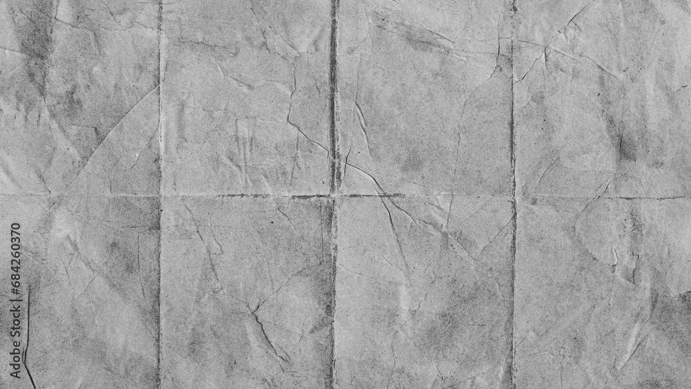 Heavily creased folded paper texture overlay on transparent background ...