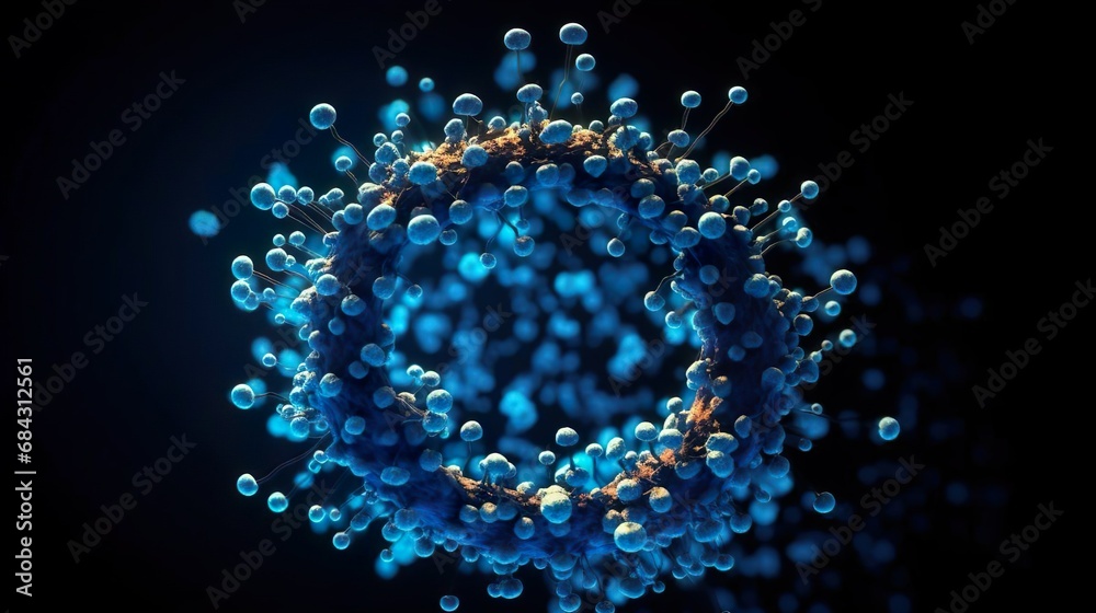 Photo Stock Nano particle molecule. Nano medicine and nanotechnology ...
