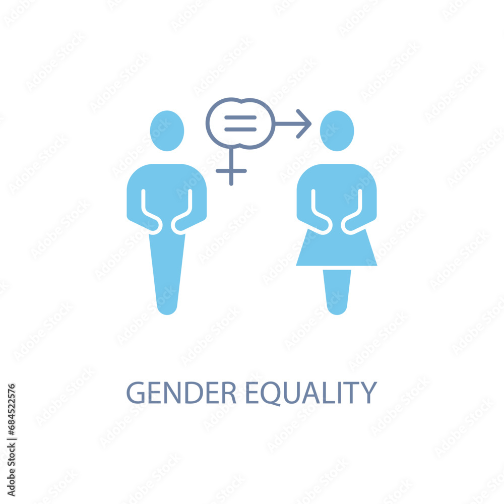 Gender equality concept line icon. Simple element illustration. Gender ...