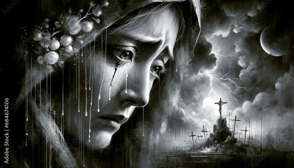 Virgin Mary's Grief at Calvary: The Cross of Jesus Christ at Golgotha ...