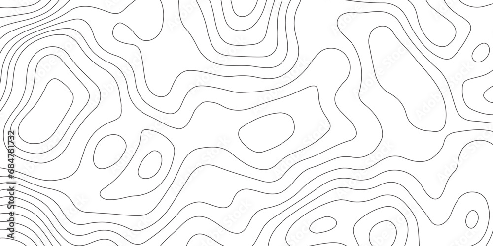 Abstract background of the topographic contours map with geographic ...