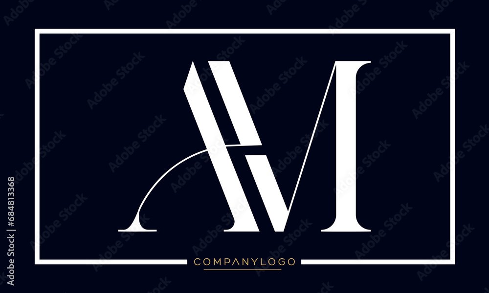 Alphabet Letters Logo AM or MA Monogram Stock Vector | Adobe Stock