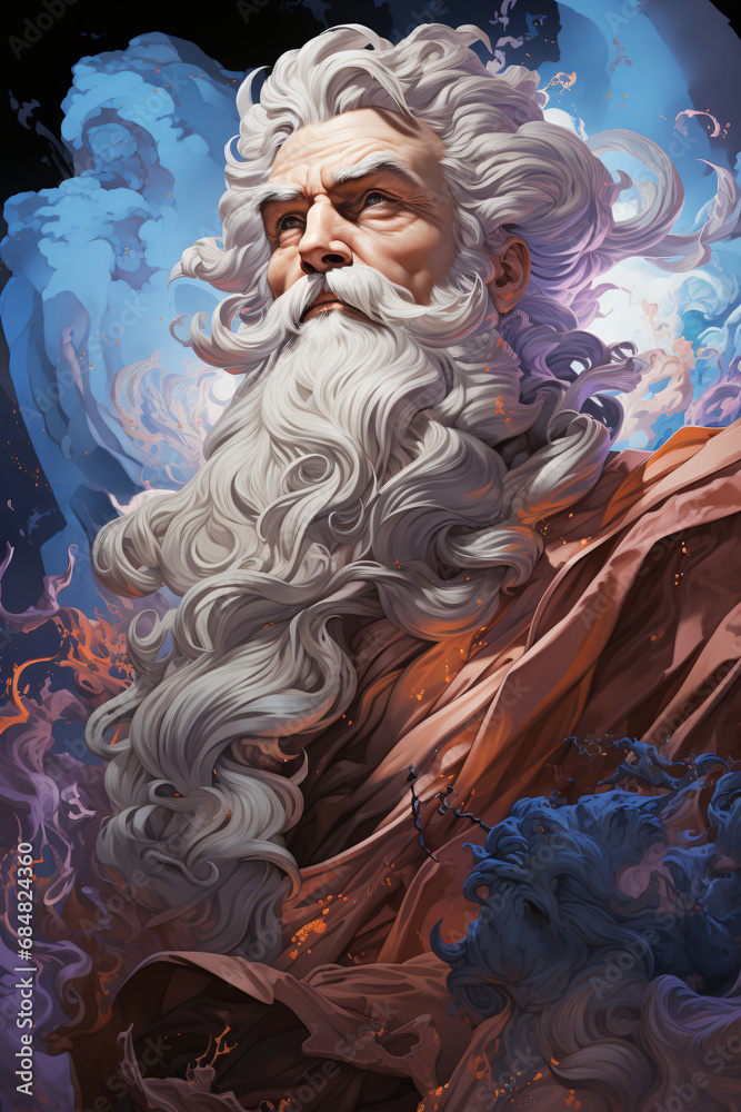 Zeus the Thunderer. God of the sky, thunder, lightning, in charge of ...