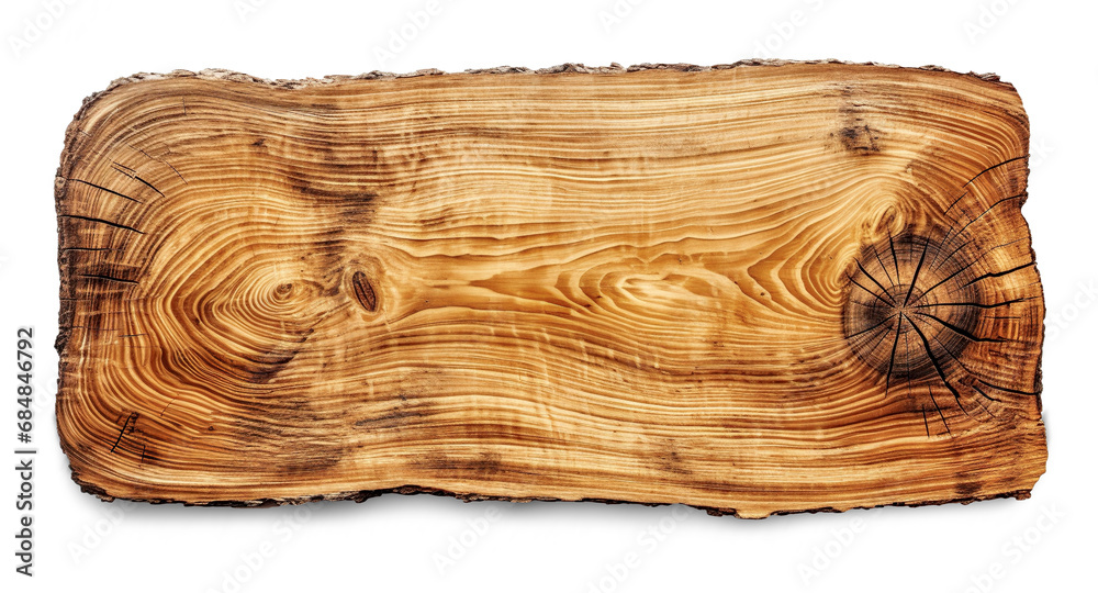 Rustic wooden board isolated on transparent background. Mockup for ...