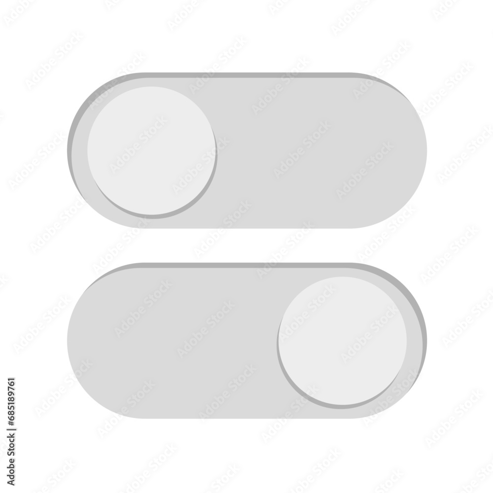 Switch element button. Enable disable toggle symbol. On off mode icon ...