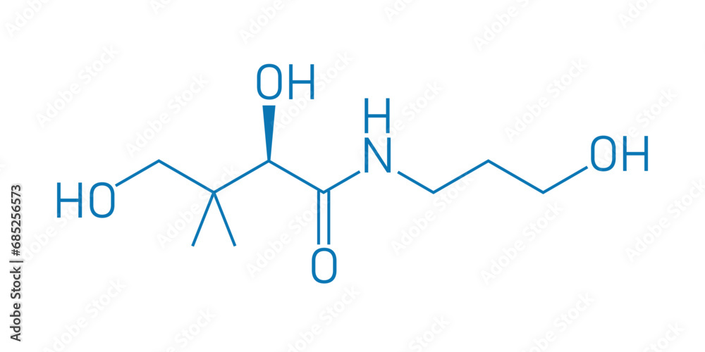 Vector de Stock Skeletal formula of Panthenol. Chemical structure of ...