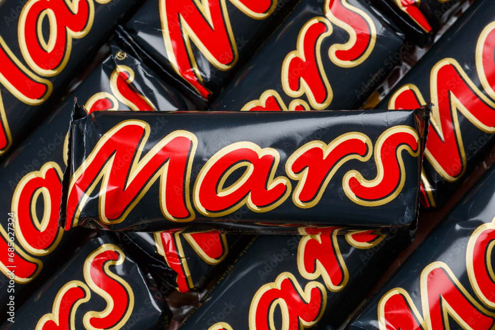 Mars chocolate bars as a background Stock Photo | Adobe Stock