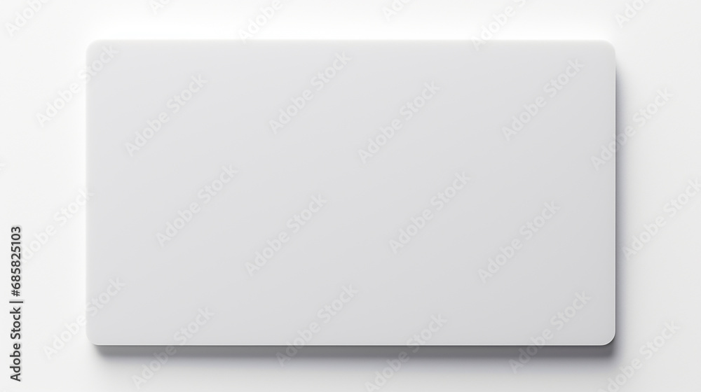 Empty white id card template. Blank ID card mockup isolated on white ...