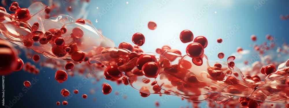 Blood cell red 3d background vein flow platelet wave cancer medicine ...
