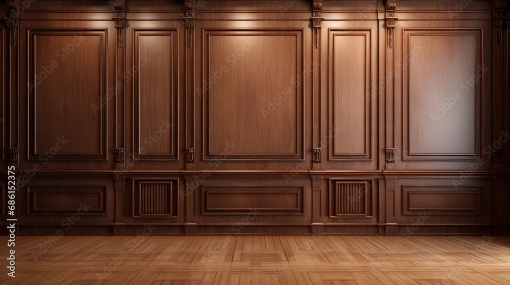 Classic premium luxury wood paneling wall background or texture. Highly ...