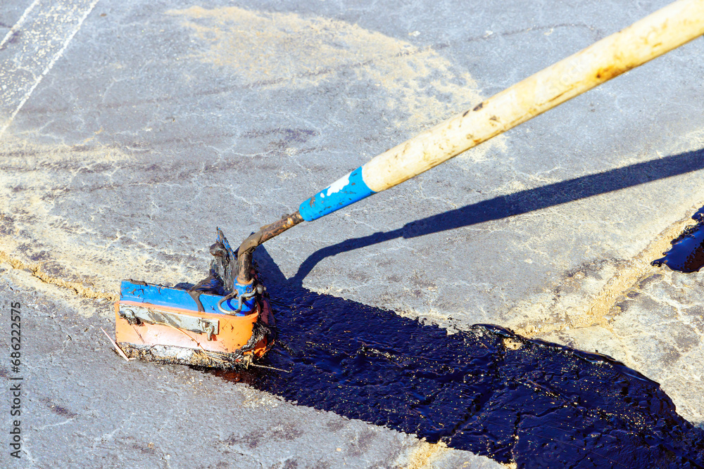 Asphalt cracks will be repaired with bitumen emulsion joint seal ...