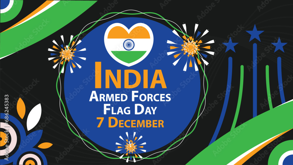 Armed Forces Flag Day vector banner design. Happy Armed Forces Flag Day ...