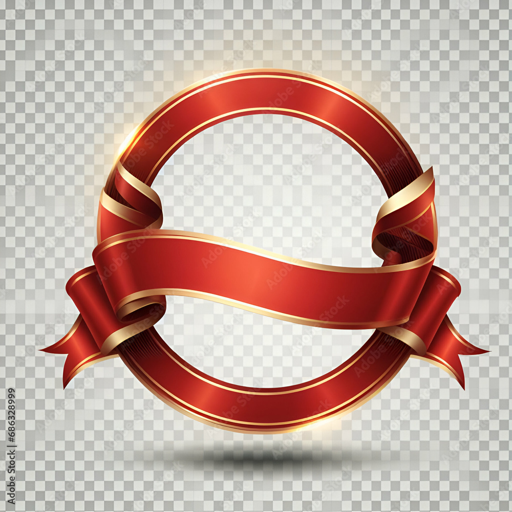 Red ribbon banner, curve badge, label, title box, clip art, png ...