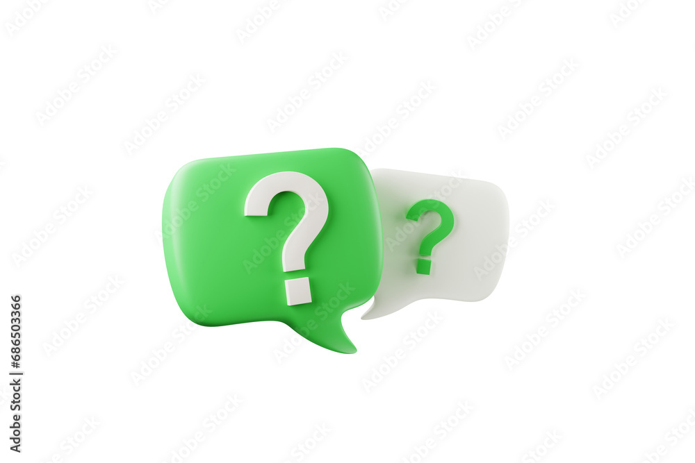 3D rendering A question mark floated in the air. Question ideas that ...