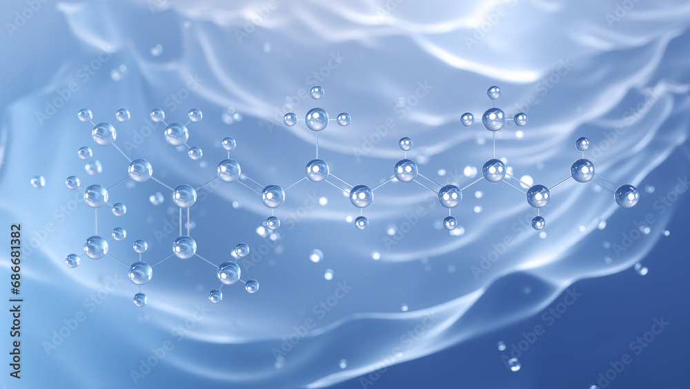 retinal molecular structure, 3d model molecule, retinaldehyde ...