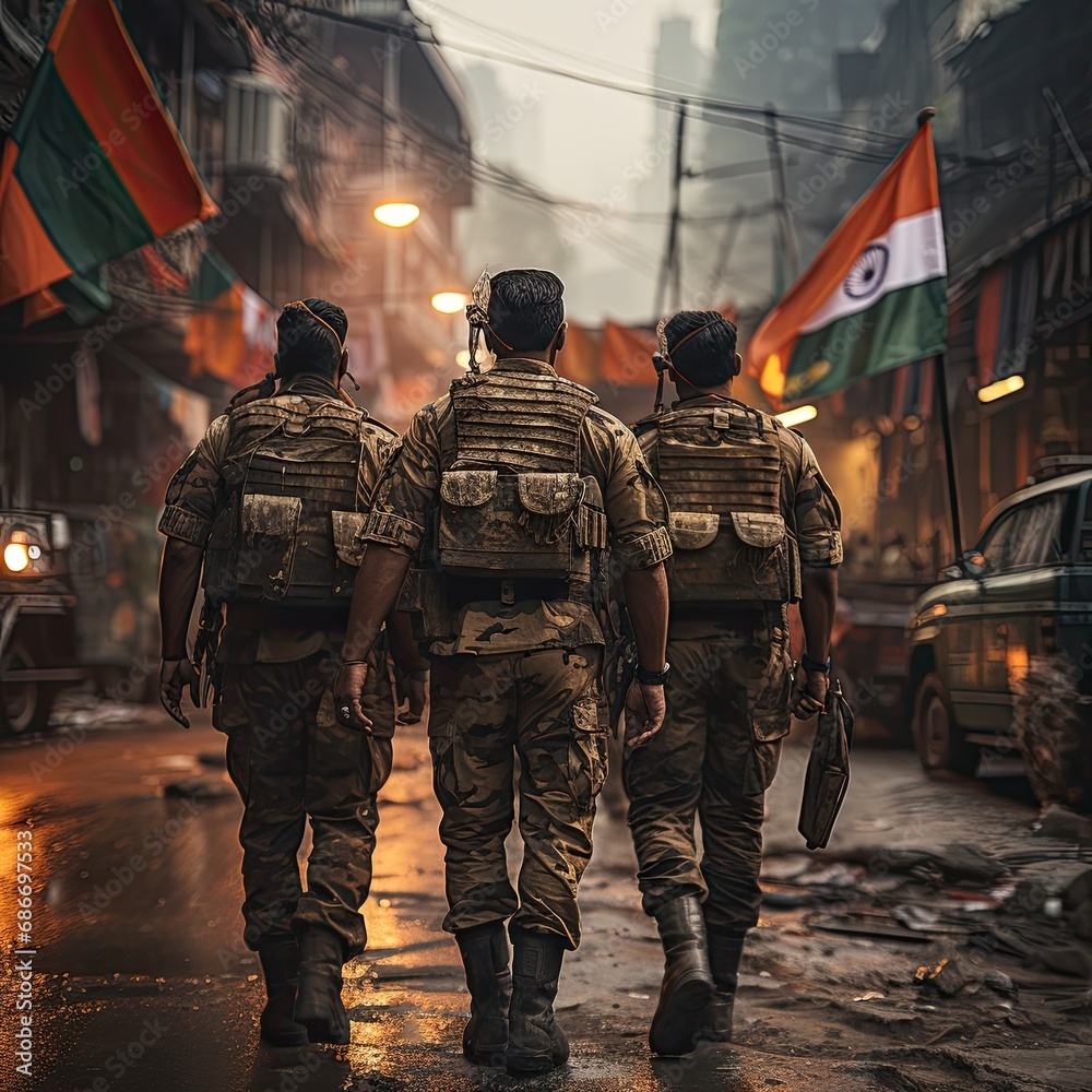 Indian Army Soldiers Marching in Republic Day Parade Stock Photo ...