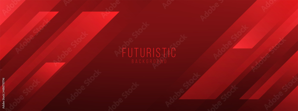 abstract red maroon geometric banner background with diagonal shape ...