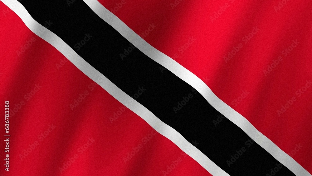 Trinidad and Tobago flag waving in the wind. Flag of Trinidad and ...