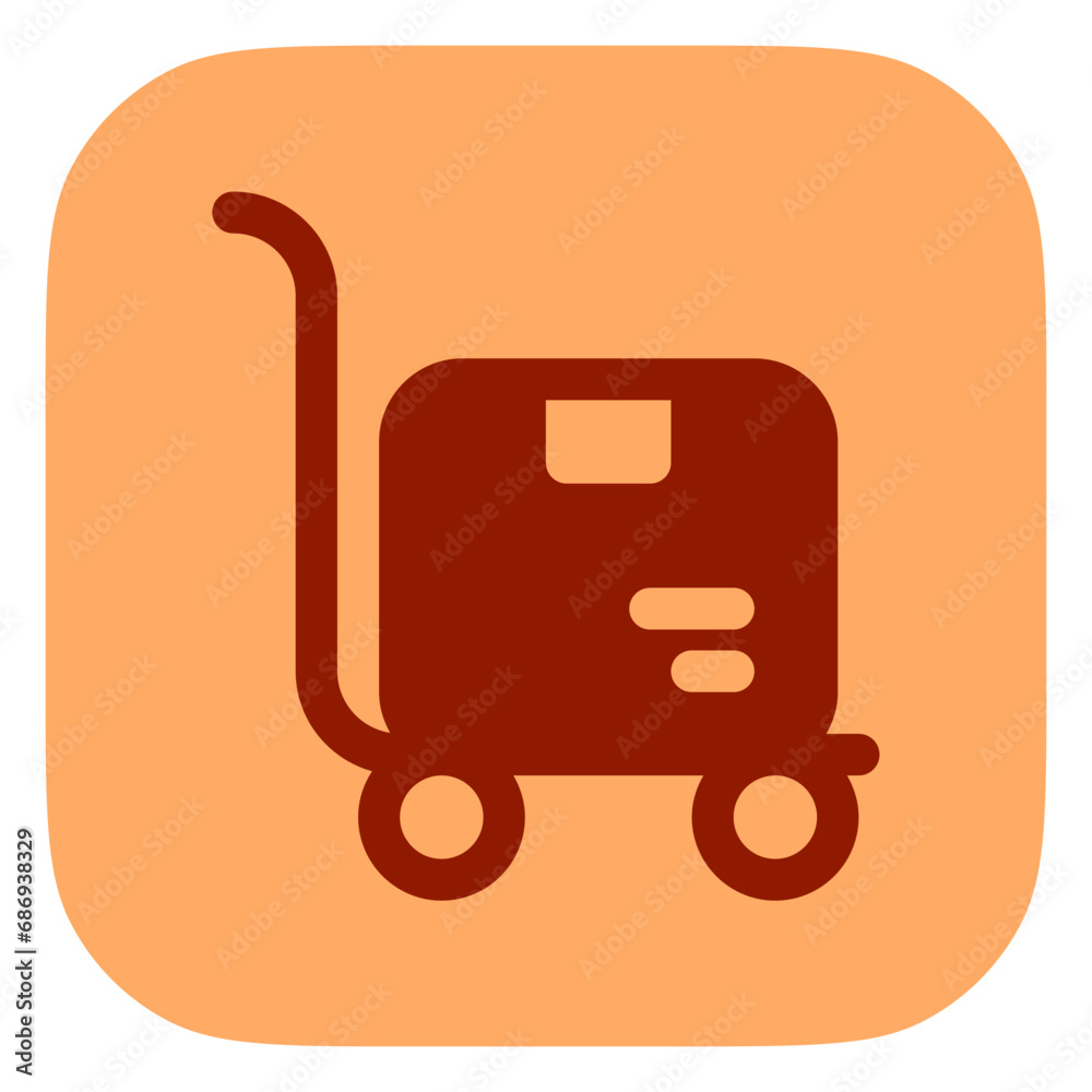 Editable package trolley vector icon. Shipping, delivery, e-commerce ...