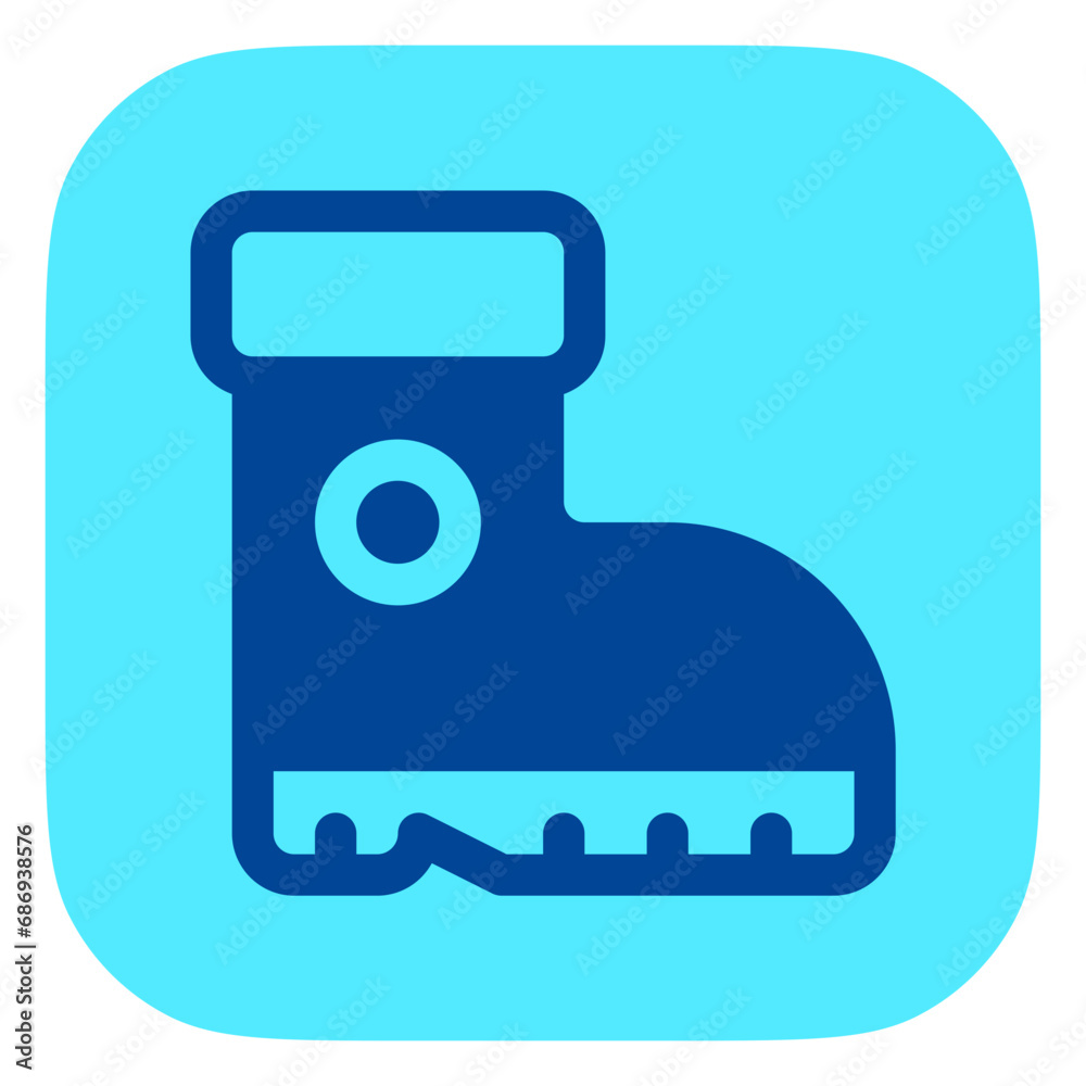 Editable boots vector icon. Outdoor, industry, gardening, heavy duty ...