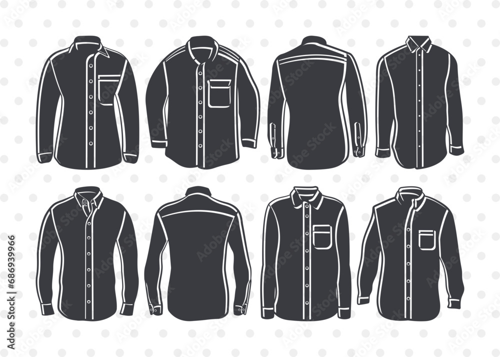 Стоковое векторное изображение «Long Sleeve Shirt SVG, Shirt Clipart ...