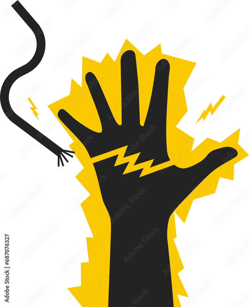 Isolated vector isolated of danger precaution sign high voltage ...