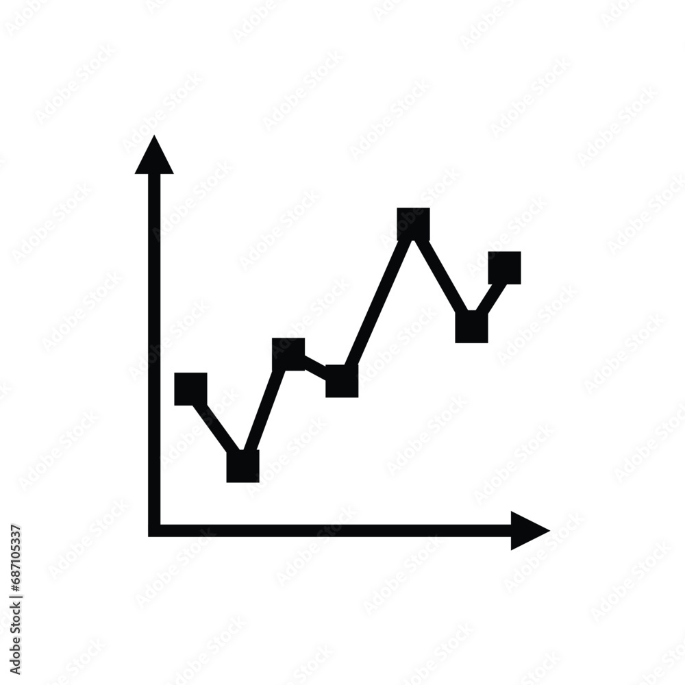 financial business infographic black and white line square dot chart ...