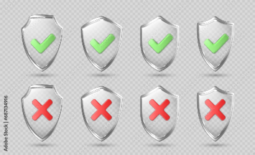 Glass transparent security guard shields with metal frame. Protective ...