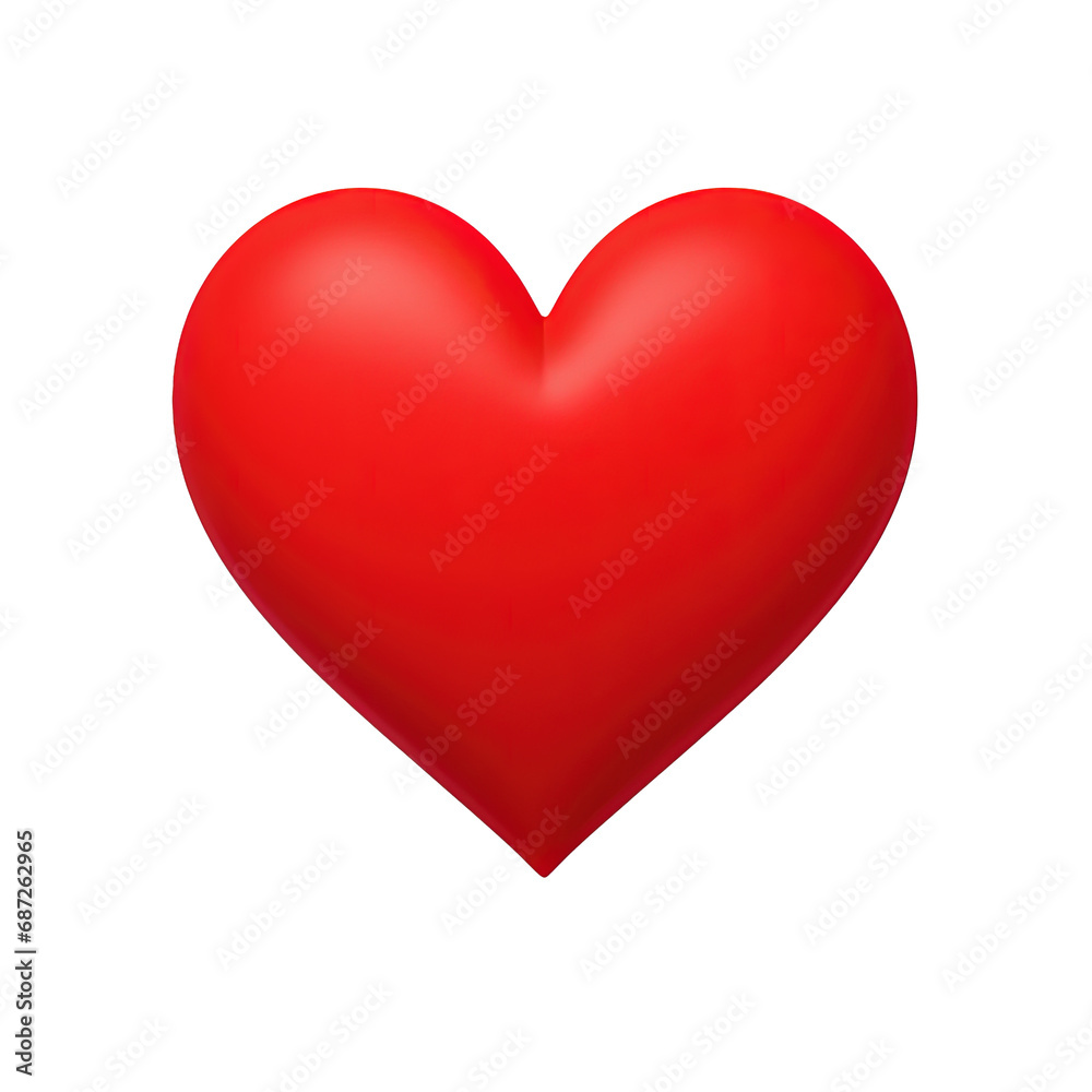 corazón rojo sobre fondo transparente png, concepto San Valentín Stock ...