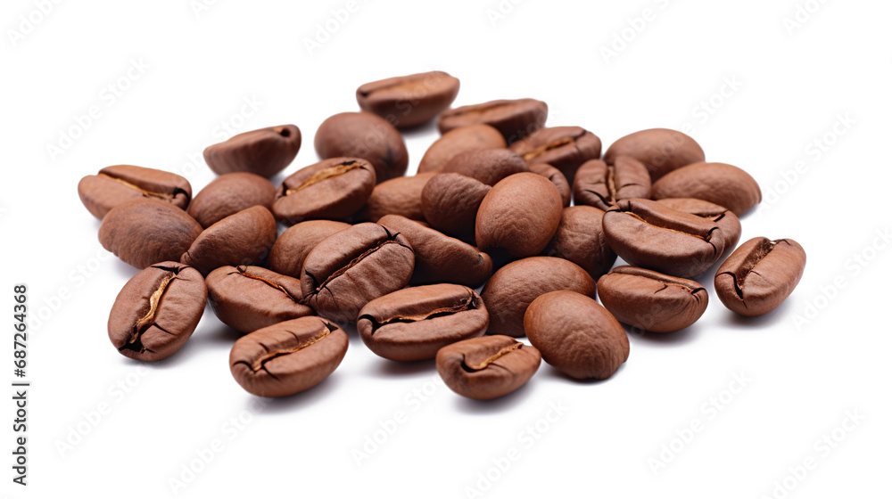 Coffee beans isolated on transparent background, PNG image with ...