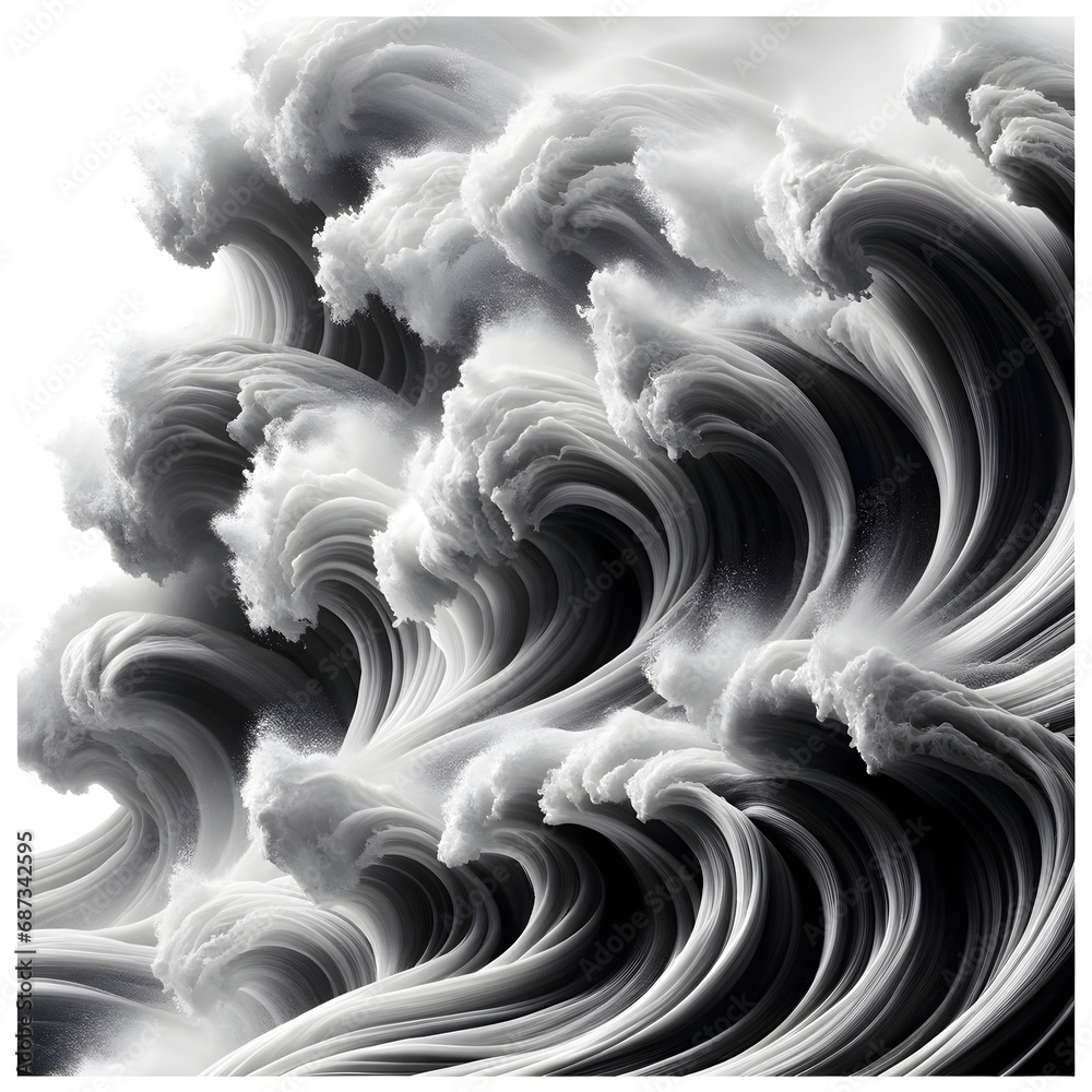 Image depicting the texture of a white water wave, capturing its ...