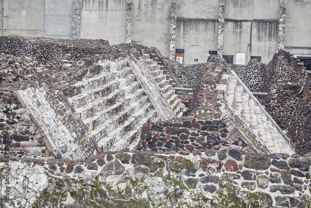 The ruins of Templo Mayor in Mexico City, once home to the most sacred ...