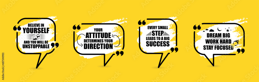 Set of motivational and inspirational quotes for posters, decorations ...