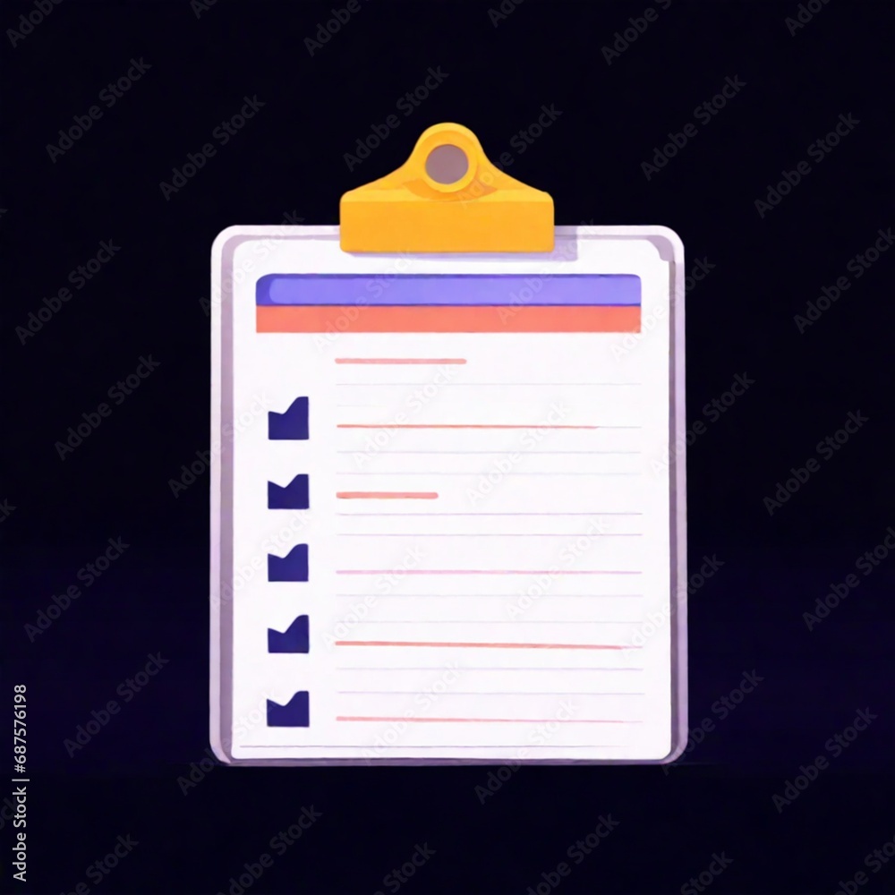 Clipboard checklist with clock and calendar. deadline checklist ...