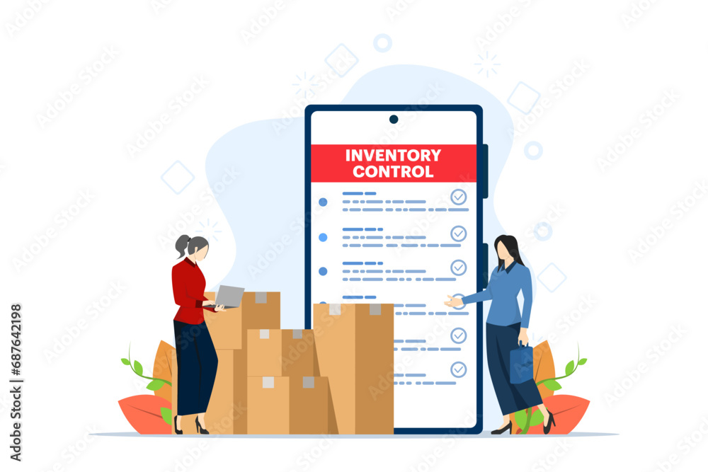 Concept of product inventory management, inventory control, Warehouse ...