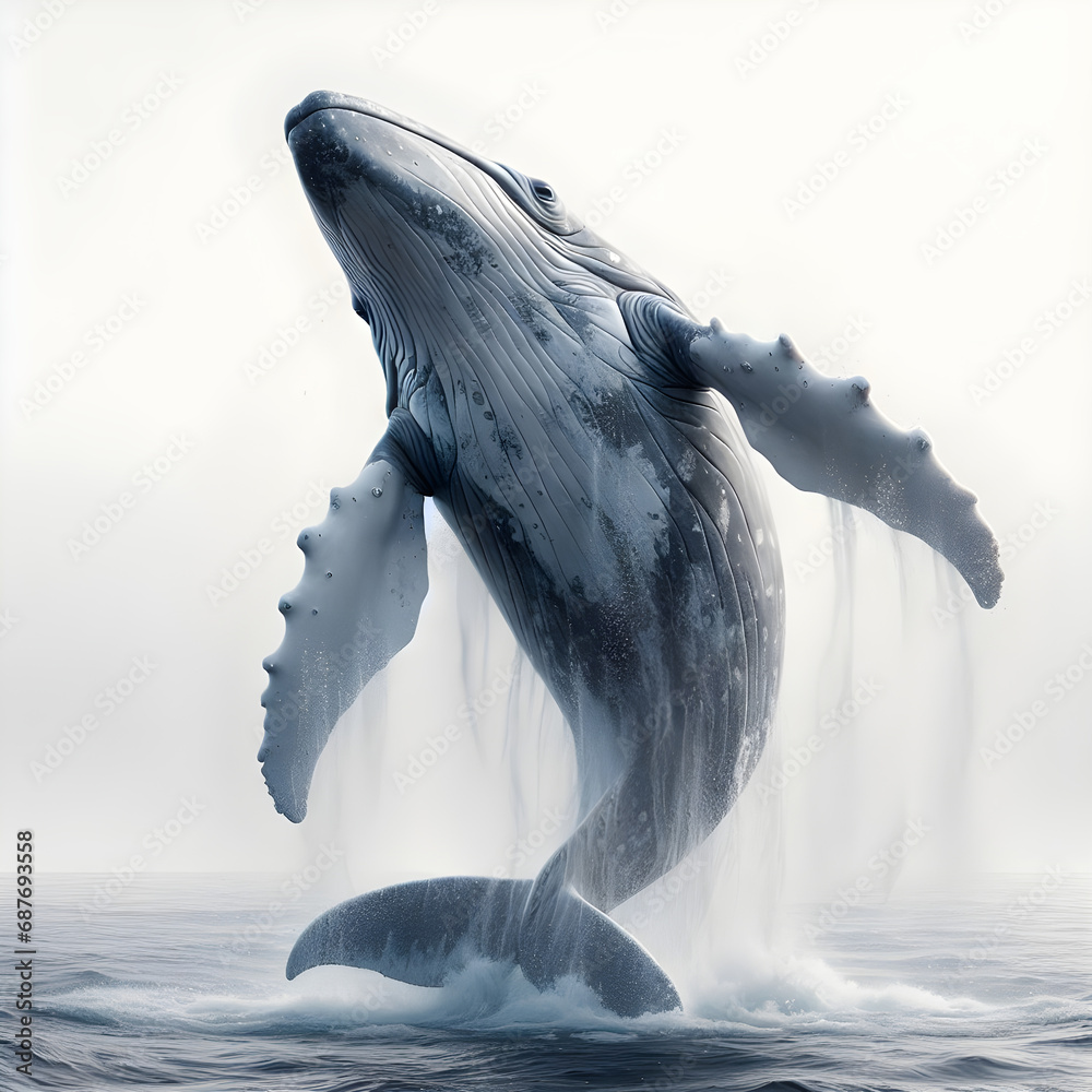 Ballena saltando, Éxtasis Oceánico: Ballena Gris Desafiando la Gravedad ...