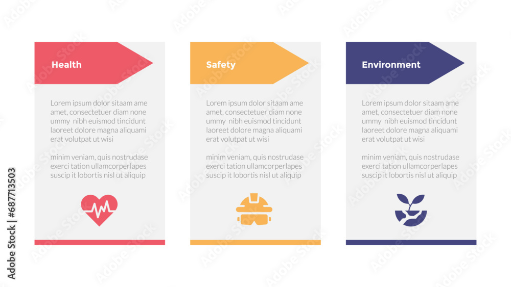 Vektor HSE health safety environments infographics template diagram ...