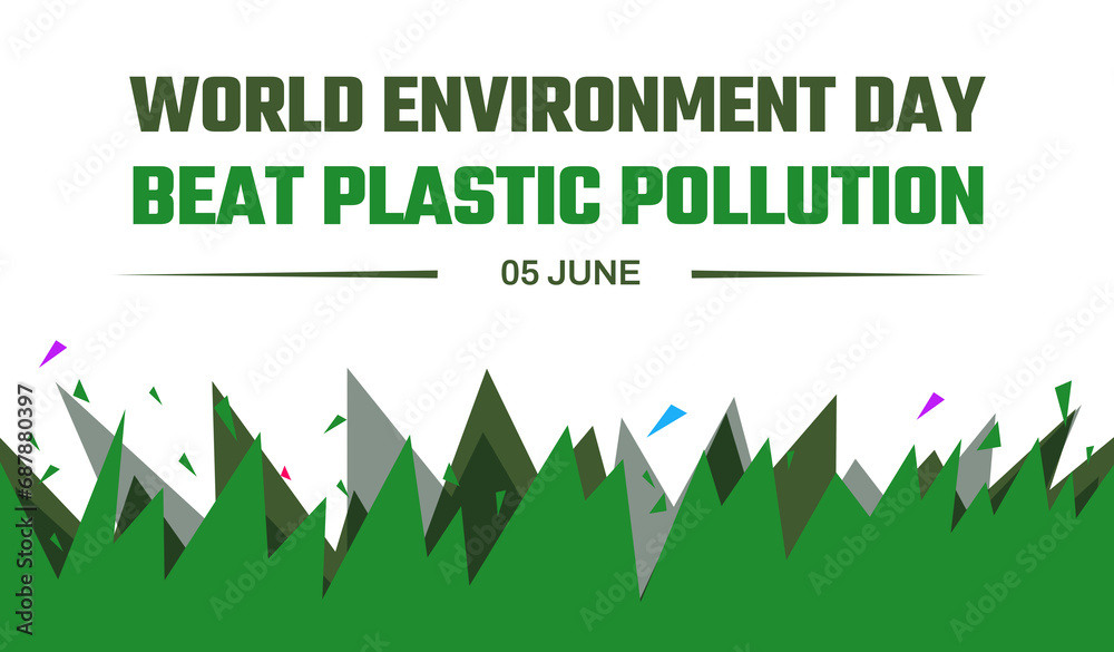 World Environment day concept with traditional border design. Happy ...