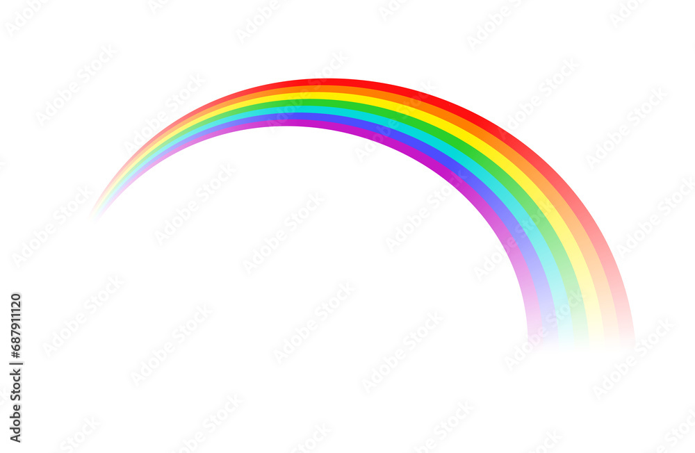 Striped rainbow with transparency effect perspective isolated PNG Stock ...