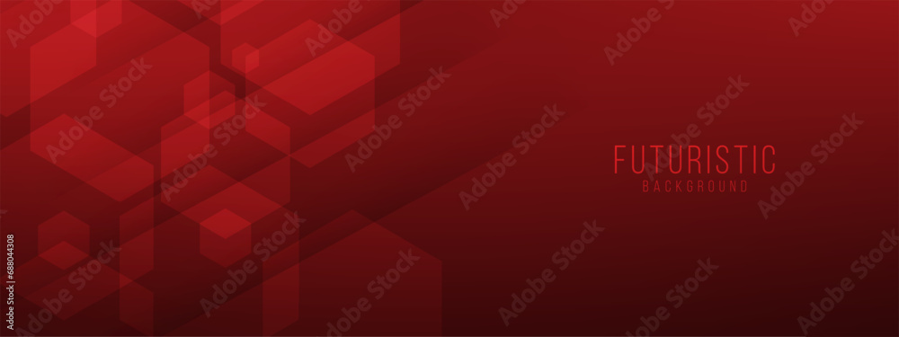 Modern futuristic maroon geometric banner background with layers of ...