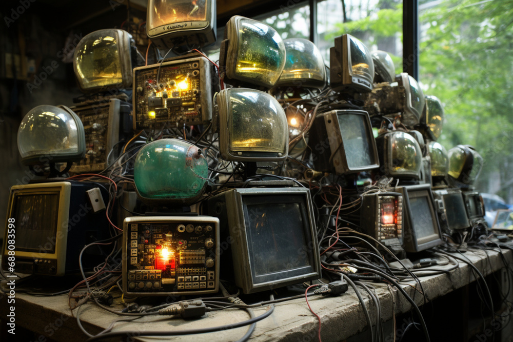 Transform outdated or discarded technology into a visually striking art ...