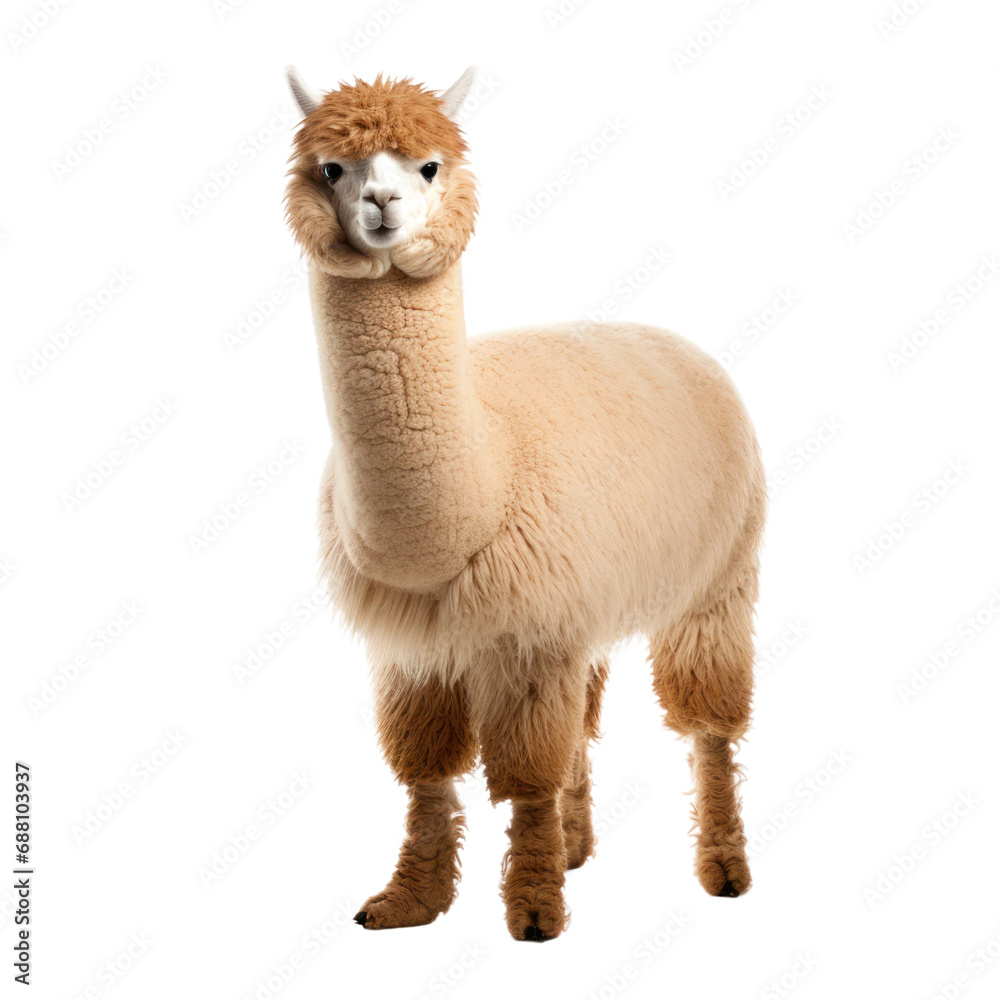 Cute alpaca isolated on transparent background, png clip art design ...