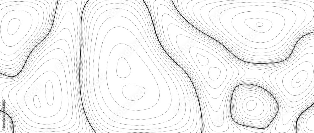 Abstract line background. Topographic contour map concept. Black and ...