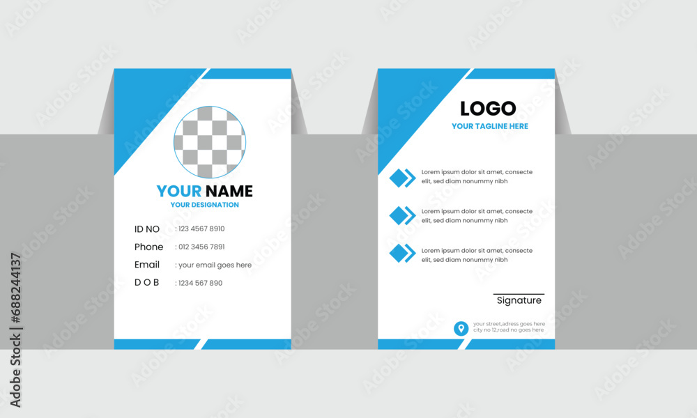 id card access background corporate id card design easy editable file ...