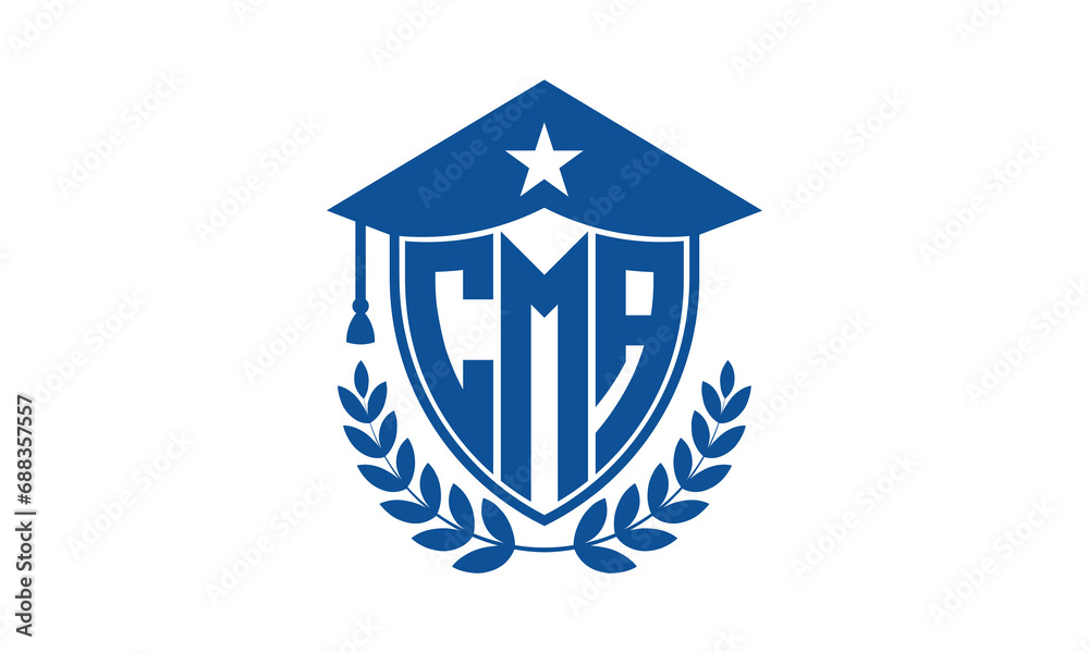 CMA three letter iconic academic logo design vector template. monogram ...